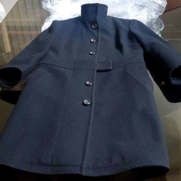 Gas | Jackets & Coats | Ladys Gas Black 8 Wool Below Knee 42us 8r Coat ...